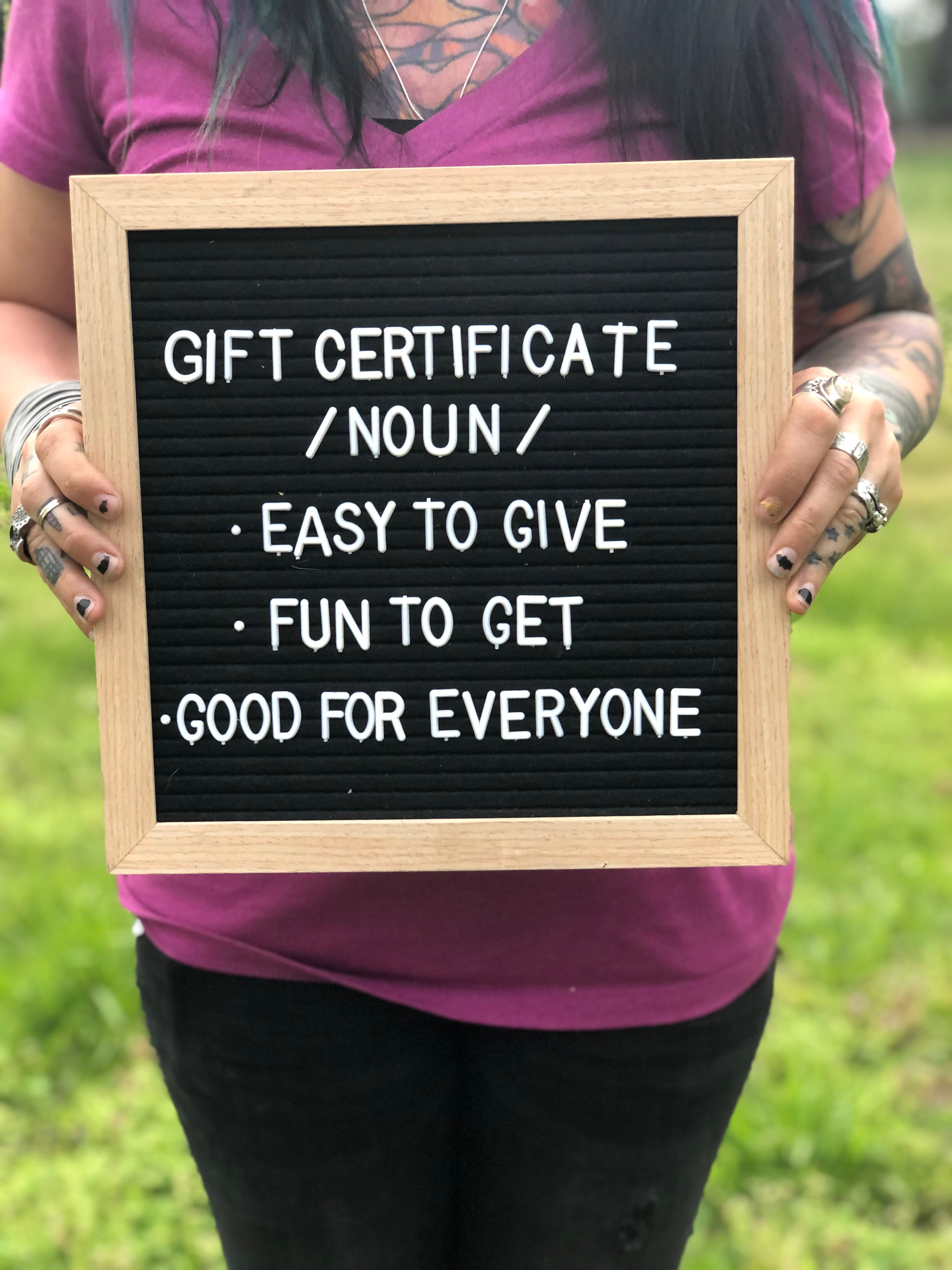 Gift Certificate / Card – Sacer and Savive